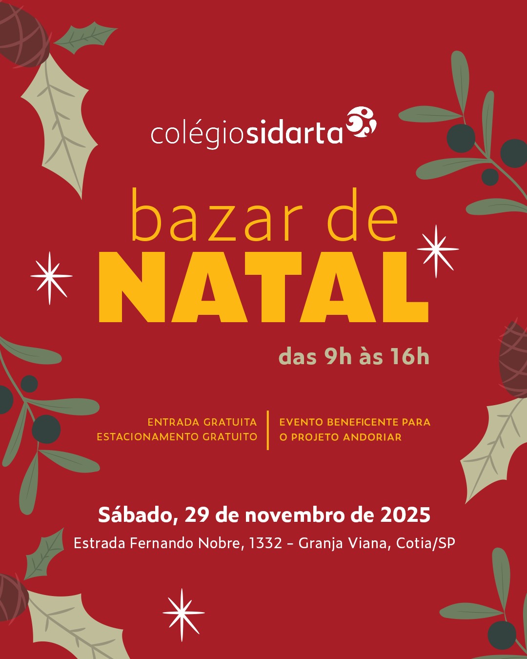 Bazar de Natal 2025 arrecada renda para projeto de voluntariado ...